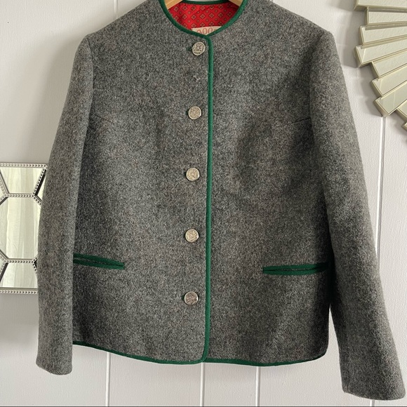 Vintage | Jackets & Coats | Vintage Boos Austrian Wool Gray Jacket ...